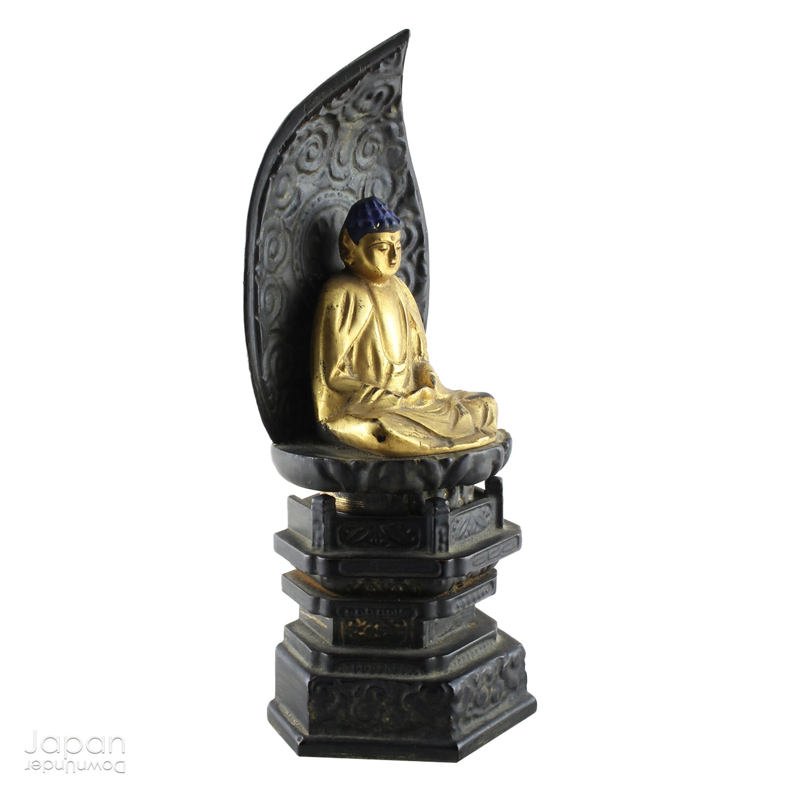 Vintage Japanese Buddhist Amida Nyorai Statue Gold Gilt and - Etsy