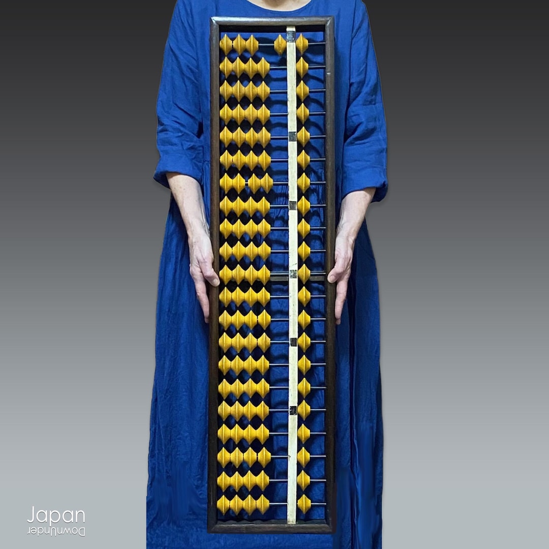 Huge Antique Japanese Soroban Abacus: Showa Era Classroom Wall Art ...