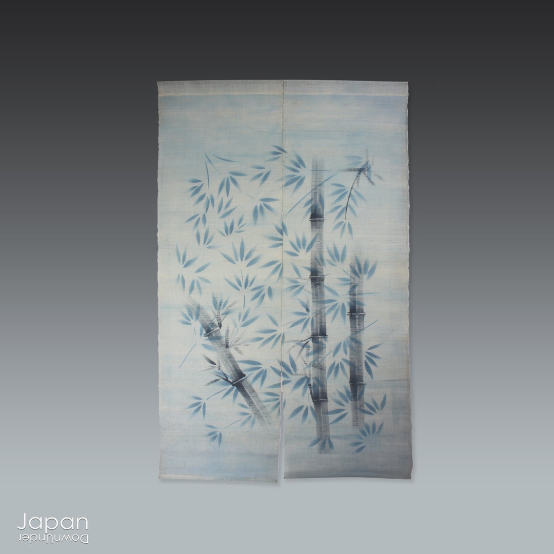 Linen Noren, Japanese Noren, Noren Curtain, Bamboo Noren, Hand Painted ...