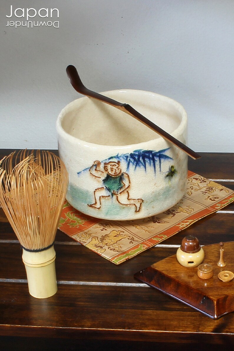 Vintage Japanese Tea Bowl With Chasen Matcha Chawan Matcha - Etsy