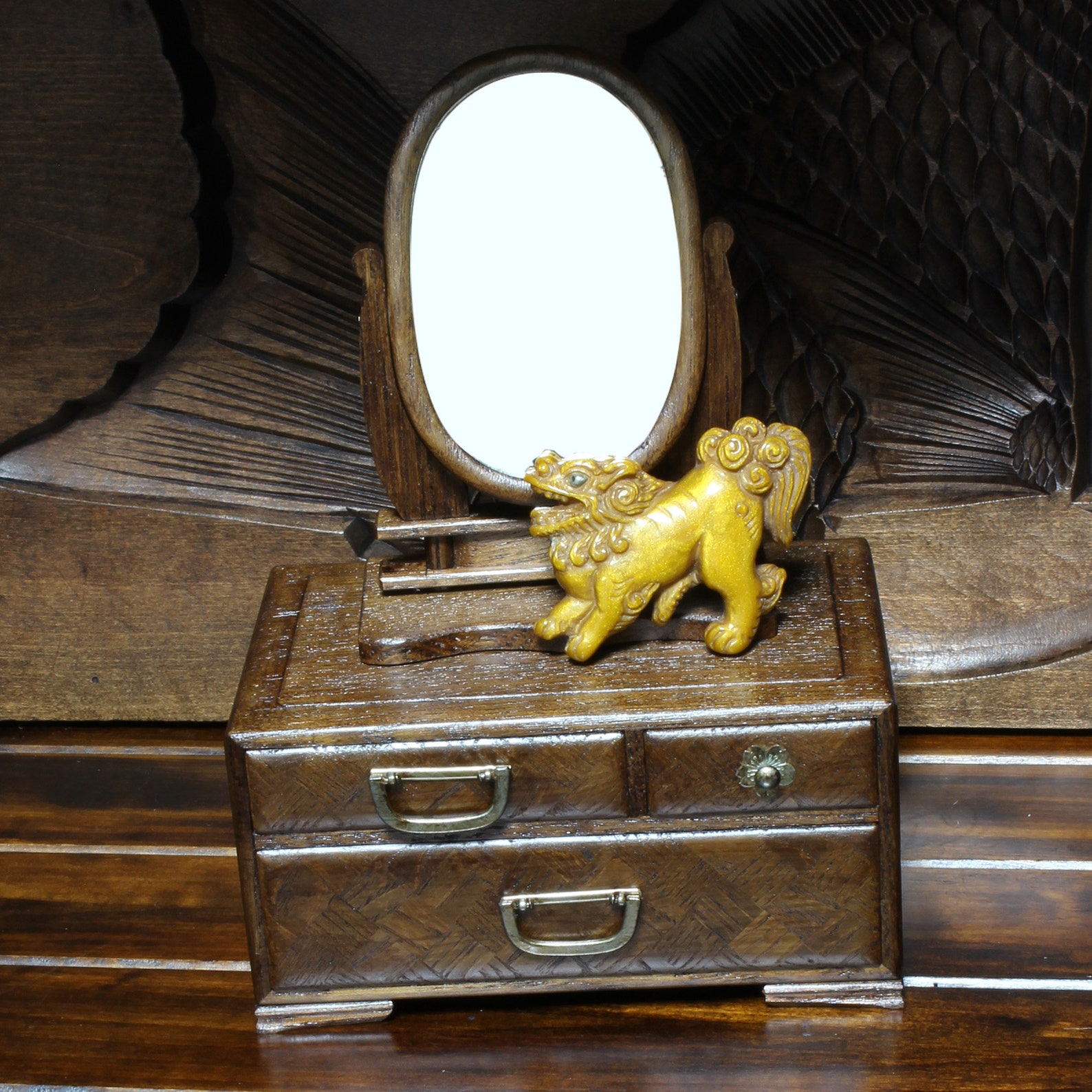 Shisa Brooch Japanese Brooch Jacket Brooch Resin Obidome - Etsy