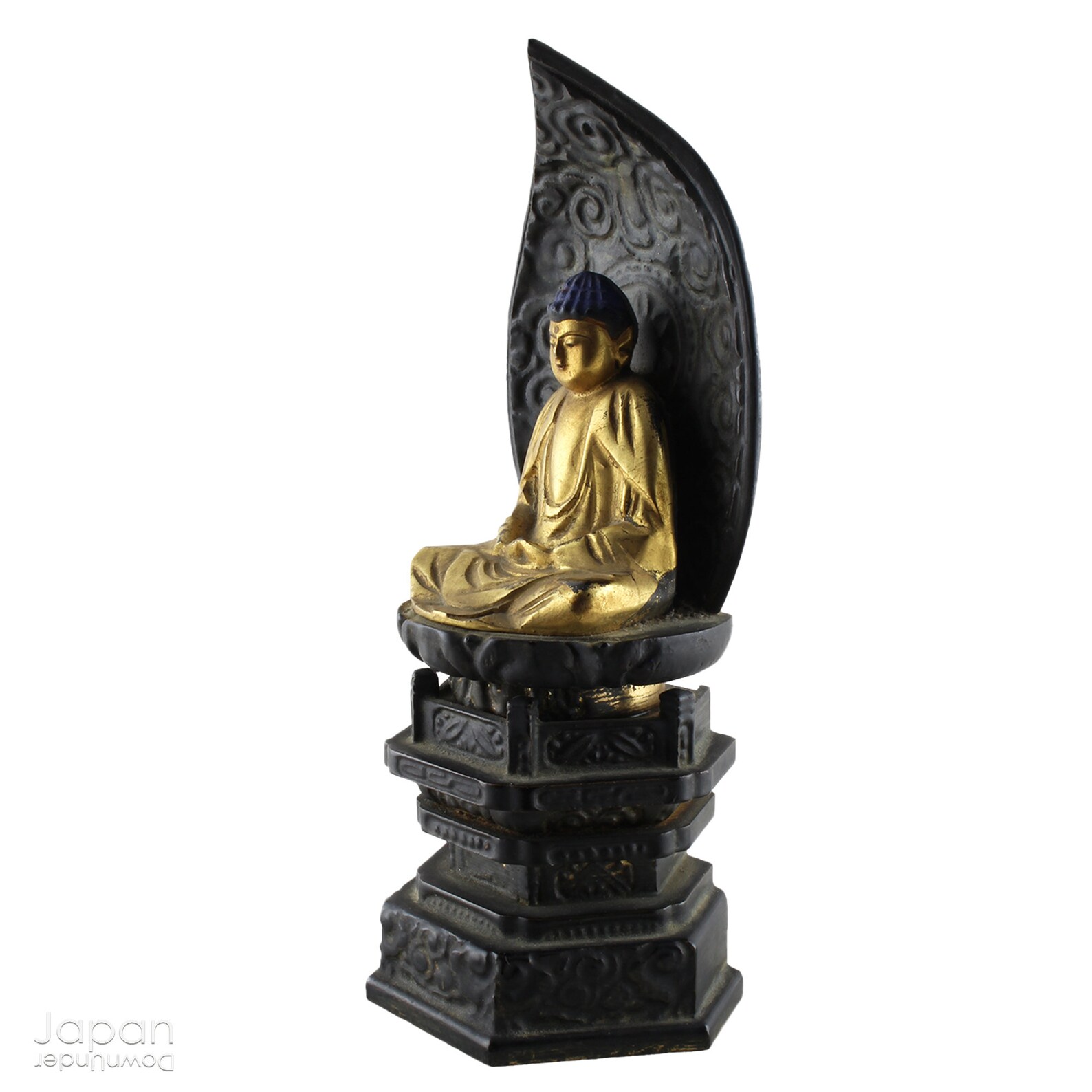 Vintage Japanese Buddhist Amida Nyorai Statue Gold Gilt and - Etsy