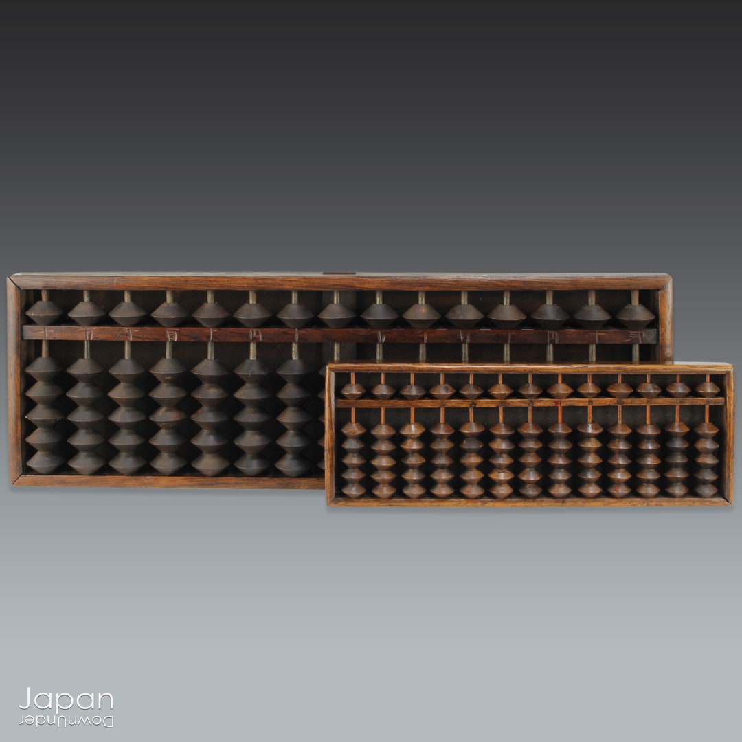 Japanese Antique Shop Abacus and Portable Abacus Set, Two Antique ...
