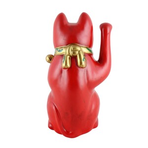 Red Manekineko, Japanese Lucky Cat, Japanese Amulet, Japanese Ceramics ...