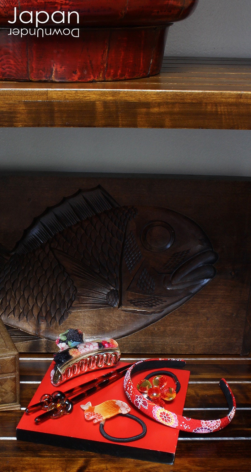 Japanese Hair Accessories Chirimen Fabric Hair Accessories | Etsy