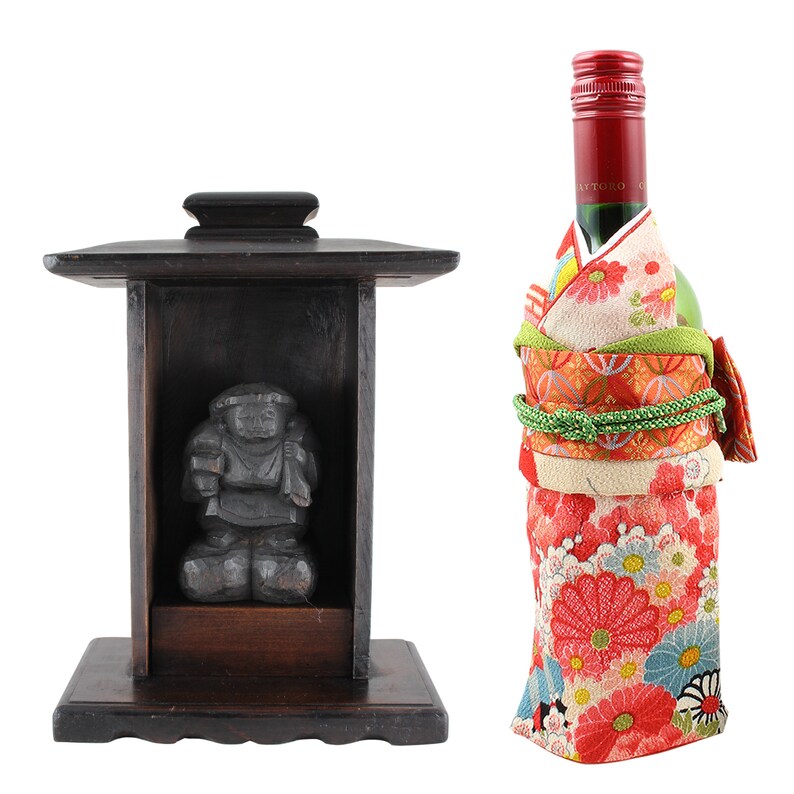 Small Antique Japanese Kamidana Shrine With Hand-carved Daikoku Lucky ...