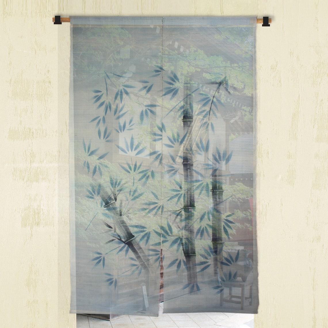 Linen Noren Japanese Noren Noren Curtain Bamboo Noren Hand - Etsy
