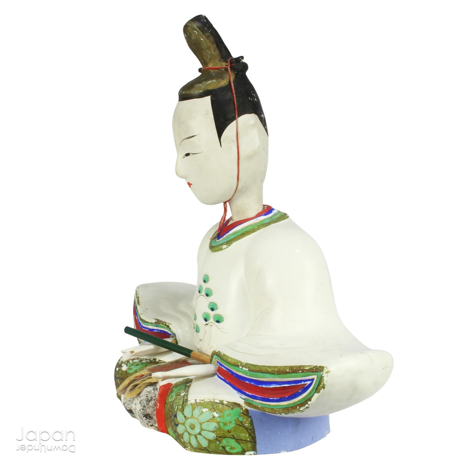Japanese Antique Tenjin Shinto God Clay Figure, Inabata Ningyo Tenjin ...