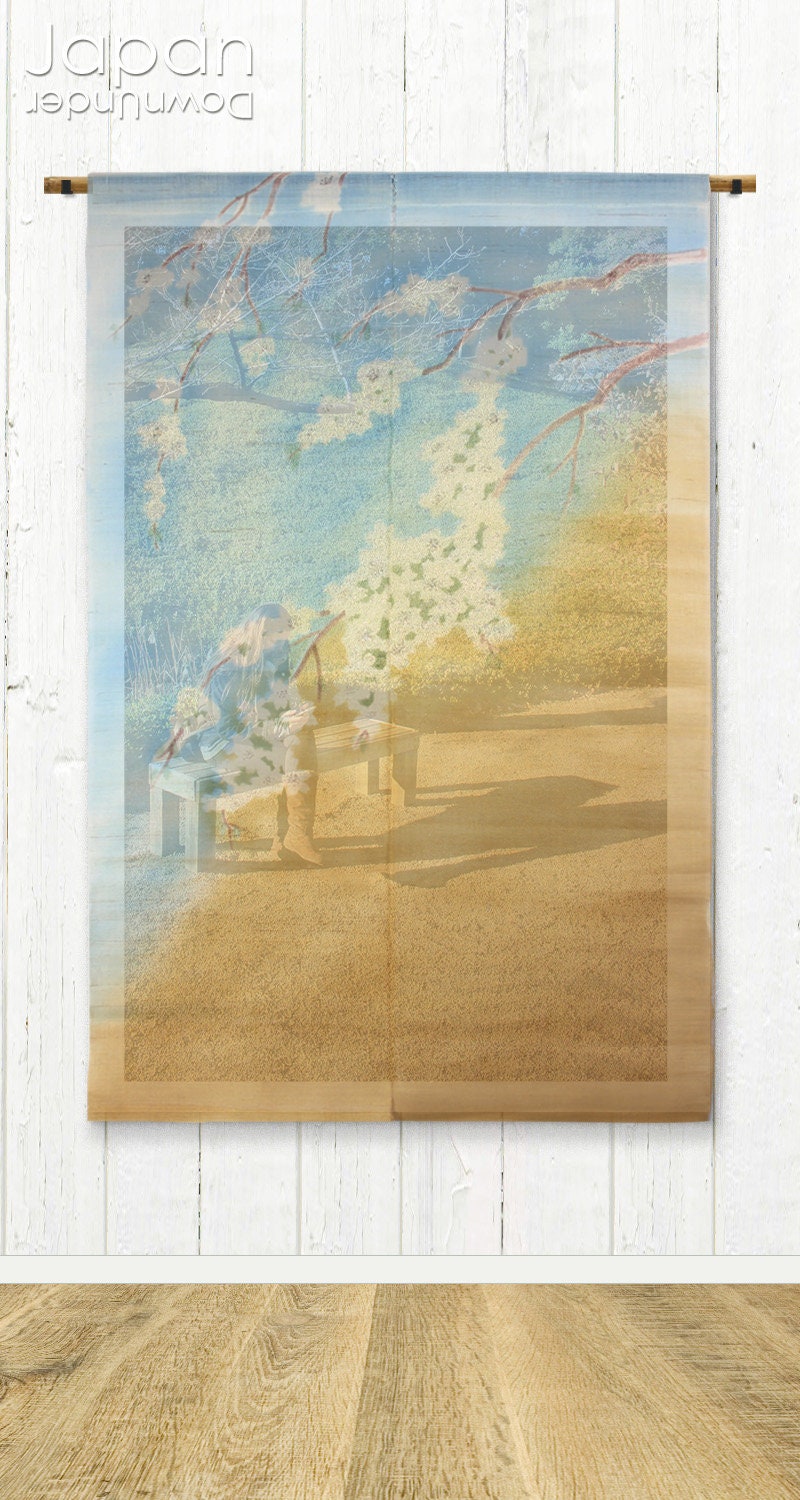 Linen Noren Japanese Noren Noren Curtain Cherry Blossom - Etsy