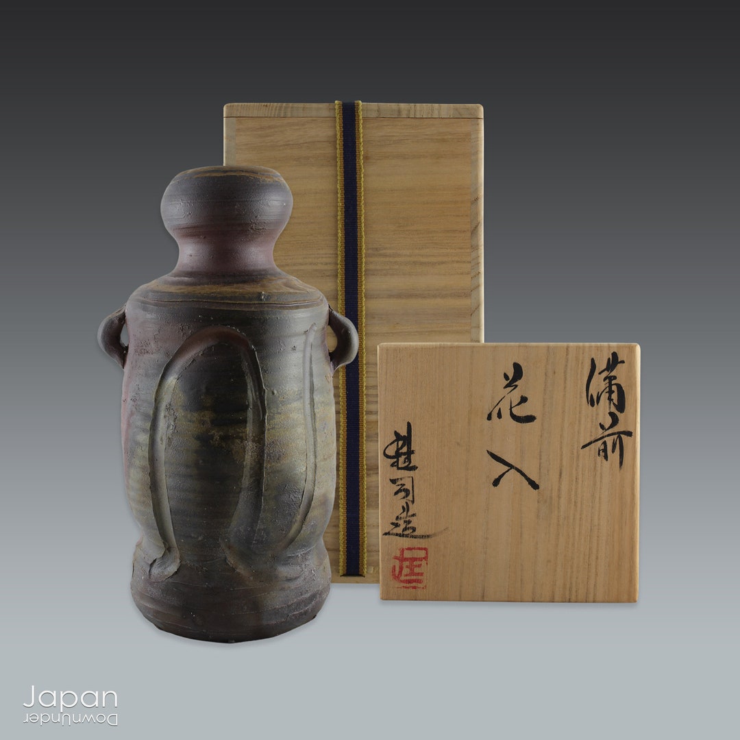 Large Vintage Japanese Bizen Vase With Ears, Mimi Tsuki Hanaire, Bizen ...