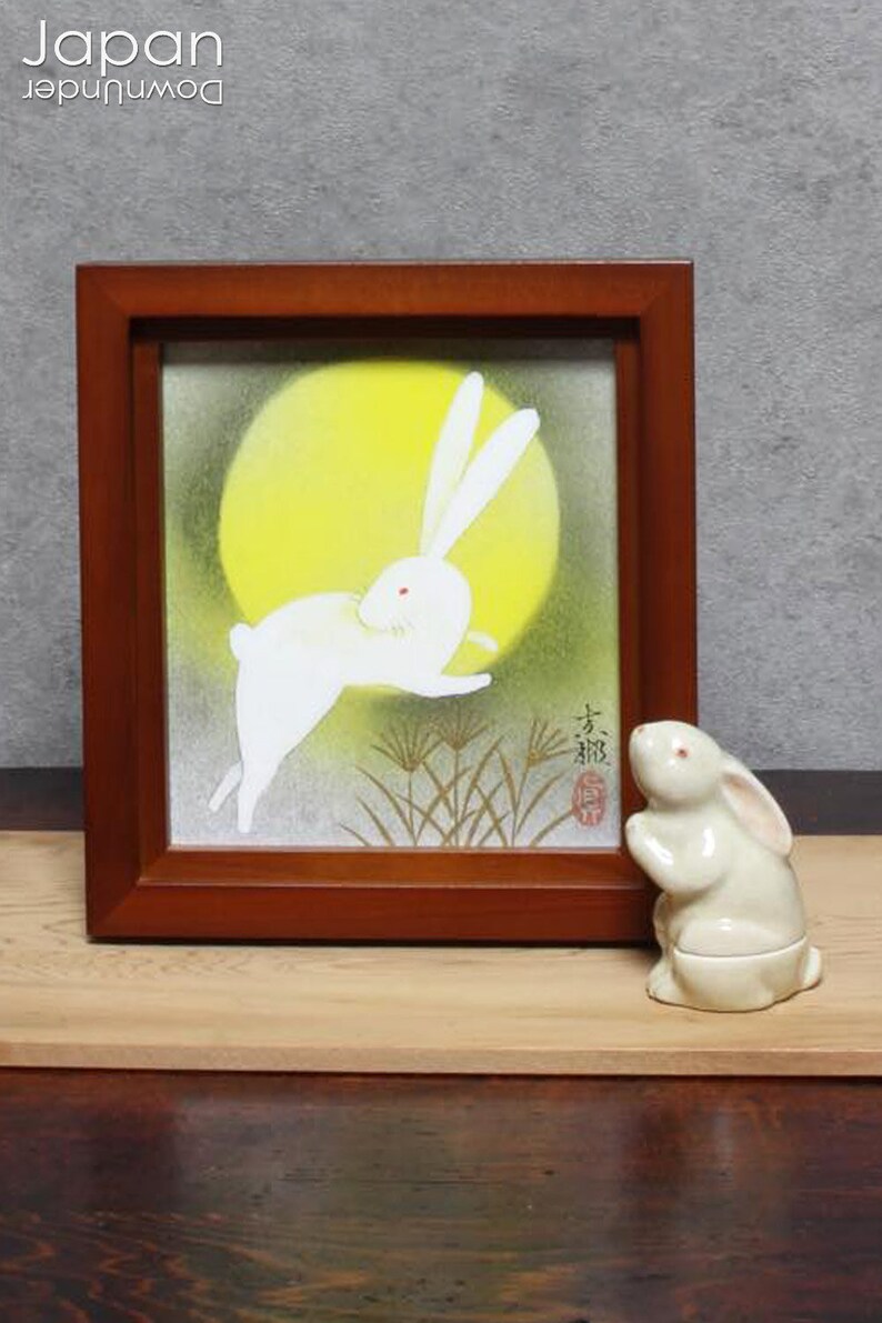 Rabbit Watercolor Mini Shikishi Board Moon Viewing Festival | Etsy
