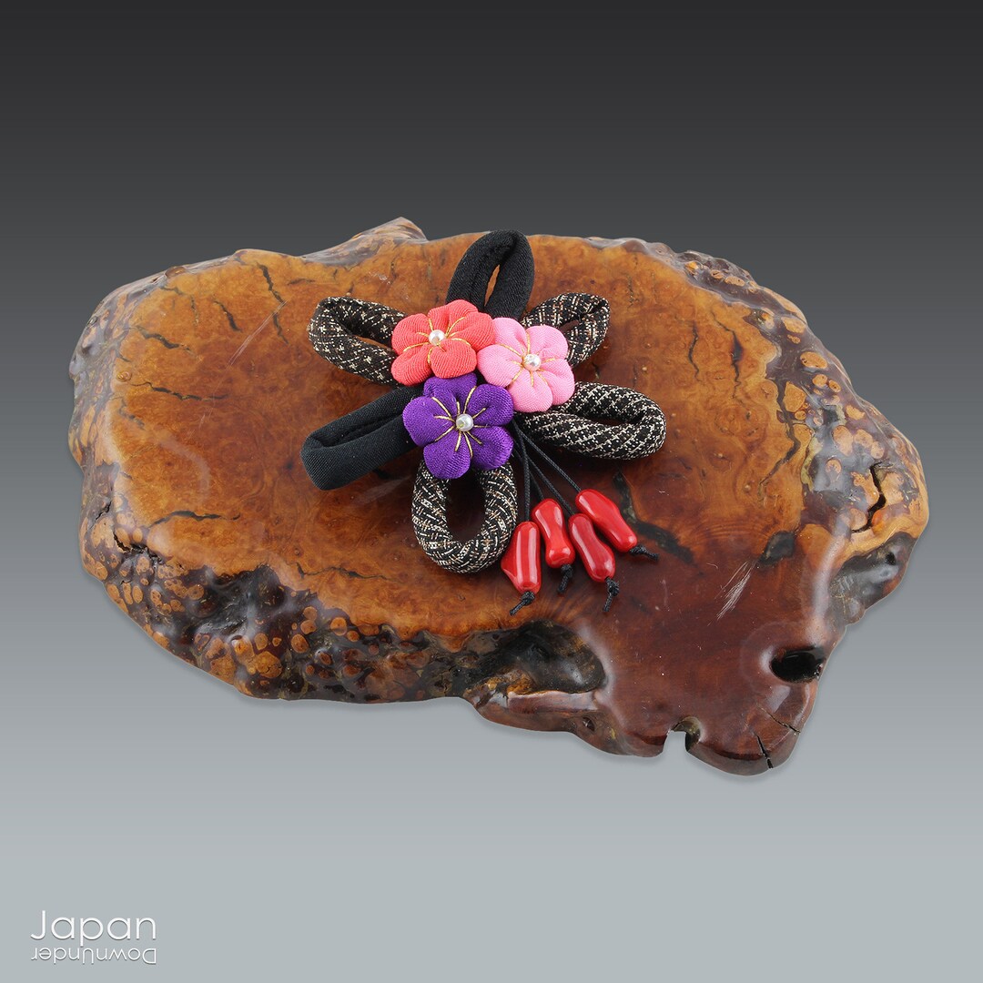 Silk Kimono Fabric, Japanese Brooch, Kanzashi Flower, Japanese Brooch ...
