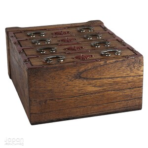 Japanese Vintage Hina Doll Wooden Clothing Chest With Maneki - Etsy