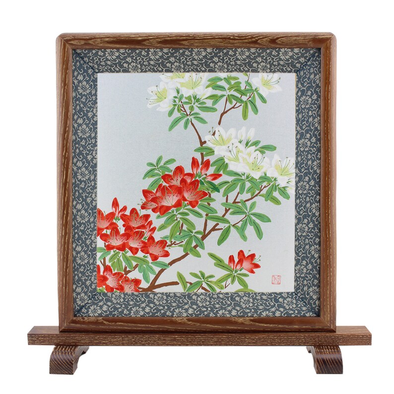 Shikishi Board Azalea Print Japanese Art Print Silk Screen - Etsy