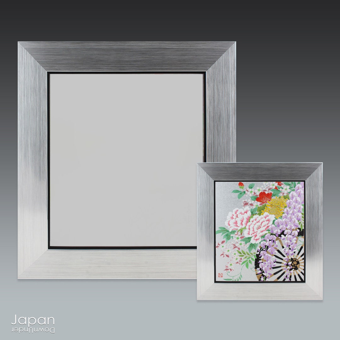 Regular Shikishi Frame, Silver Wood Shikishi Frame With Glass Cover - Etsy