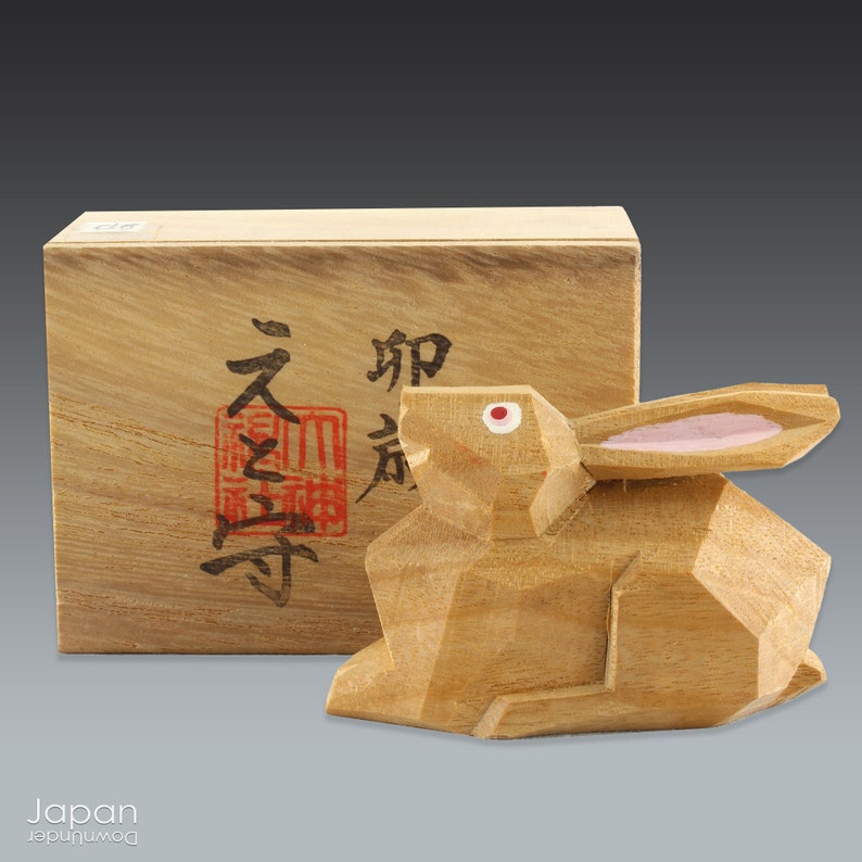 Rabbit Ornament Year of the Rabbit Okimono Japanese Amulet - Etsy