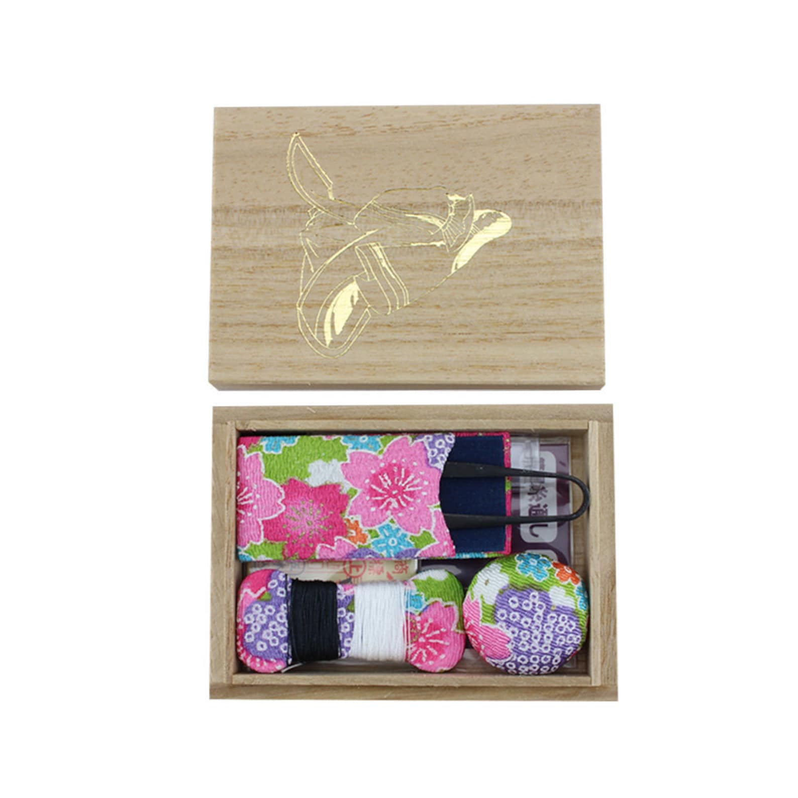 Japanese sewing kit mini sewing set chirimen fabric travel | Etsy