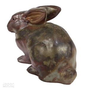Vintage Japanese Bizen Rabbit Ornament, Rabbit Okimono, Year of the ...