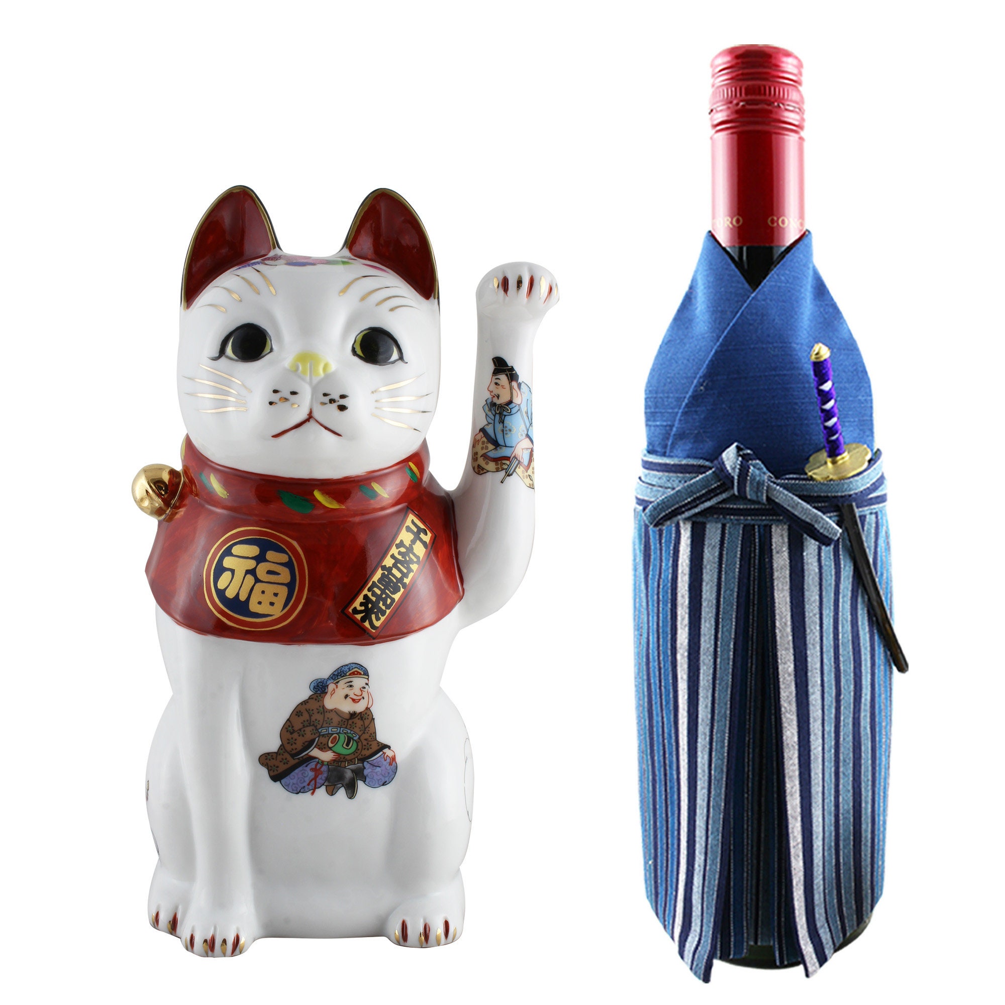 Sake Lucky Cat With
