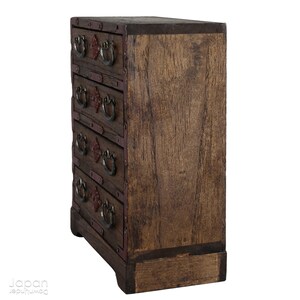 Japanese Vintage Hina Doll Wooden Clothing Chest With Maneki - Etsy