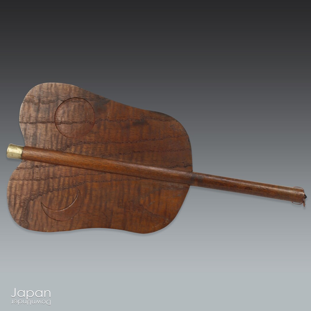 Wooden Gunbai Fan With Sun and Moon Motif, Gunbai Signaling Fan - Etsy