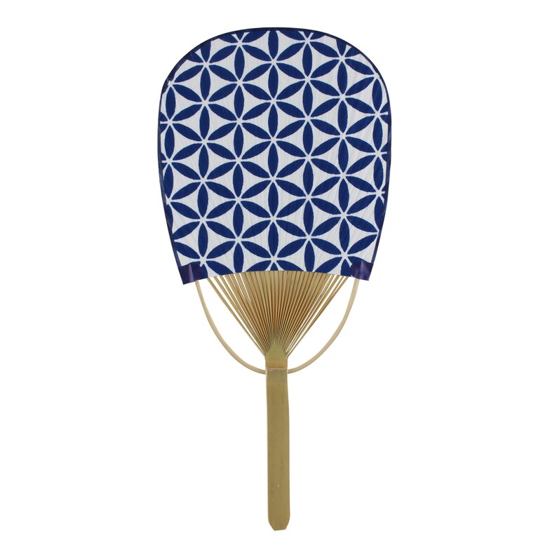 Uchiwa fan japanese hand fan tenugui hand fan blue and | Etsy