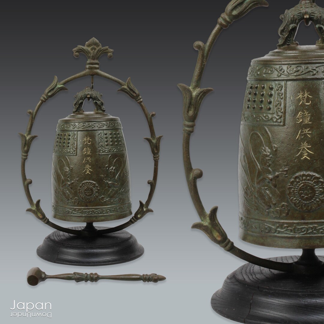 Japanese Antique Bronze Buddhist Temple Bell - Religious Art - Etsy