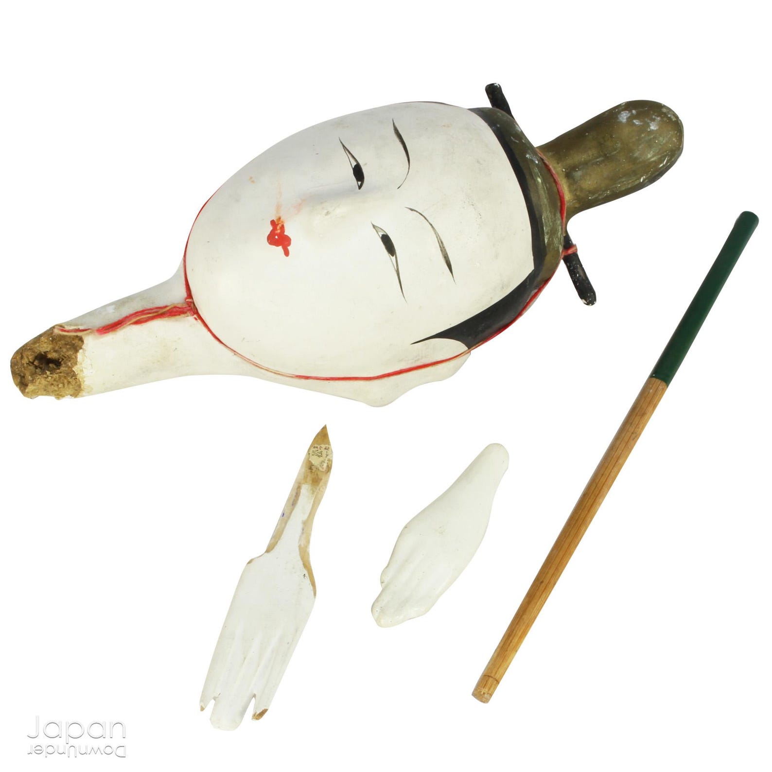 Japanese Antique Tenjin Shinto God Clay Figure, Inabata Ningyo Tenjin ...