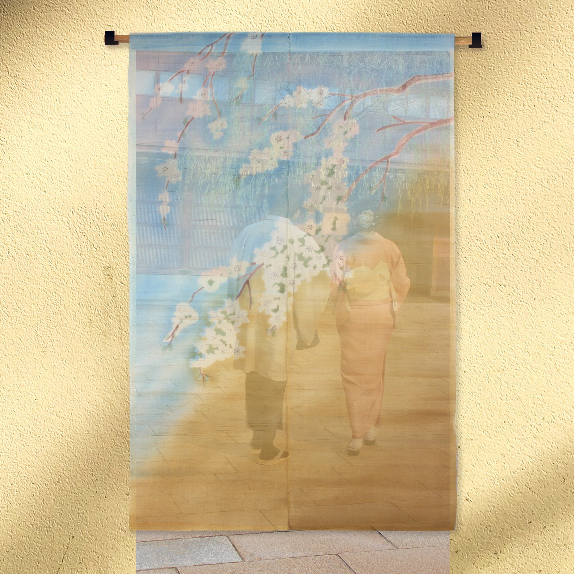 Linen Noren Japanese Noren Noren Curtain Cherry Blossom - Etsy