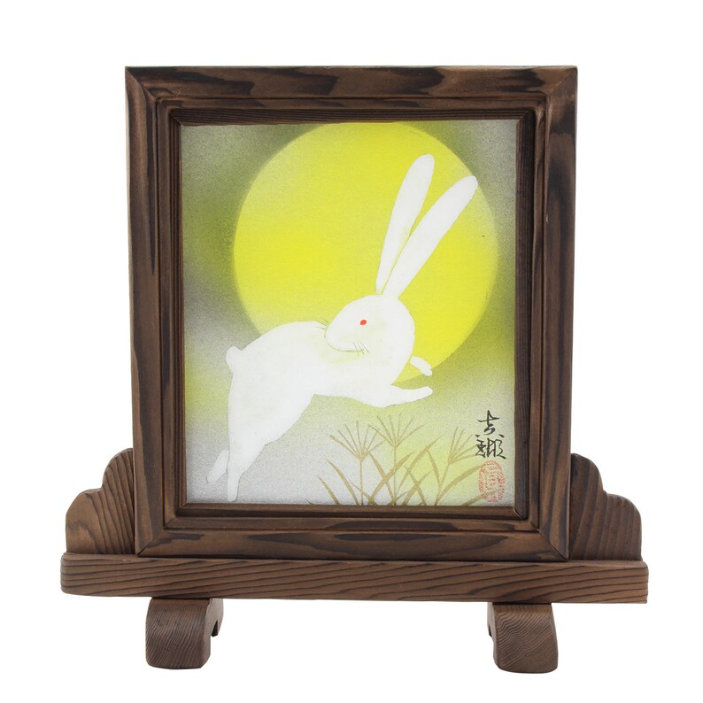 Rabbit Watercolor Mini Shikishi Board Moon Viewing Festival | Etsy