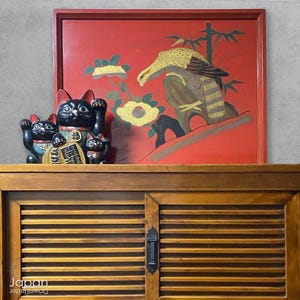 Antique Maneki Neko Trio, Three Black Lucky Cats - Etsy