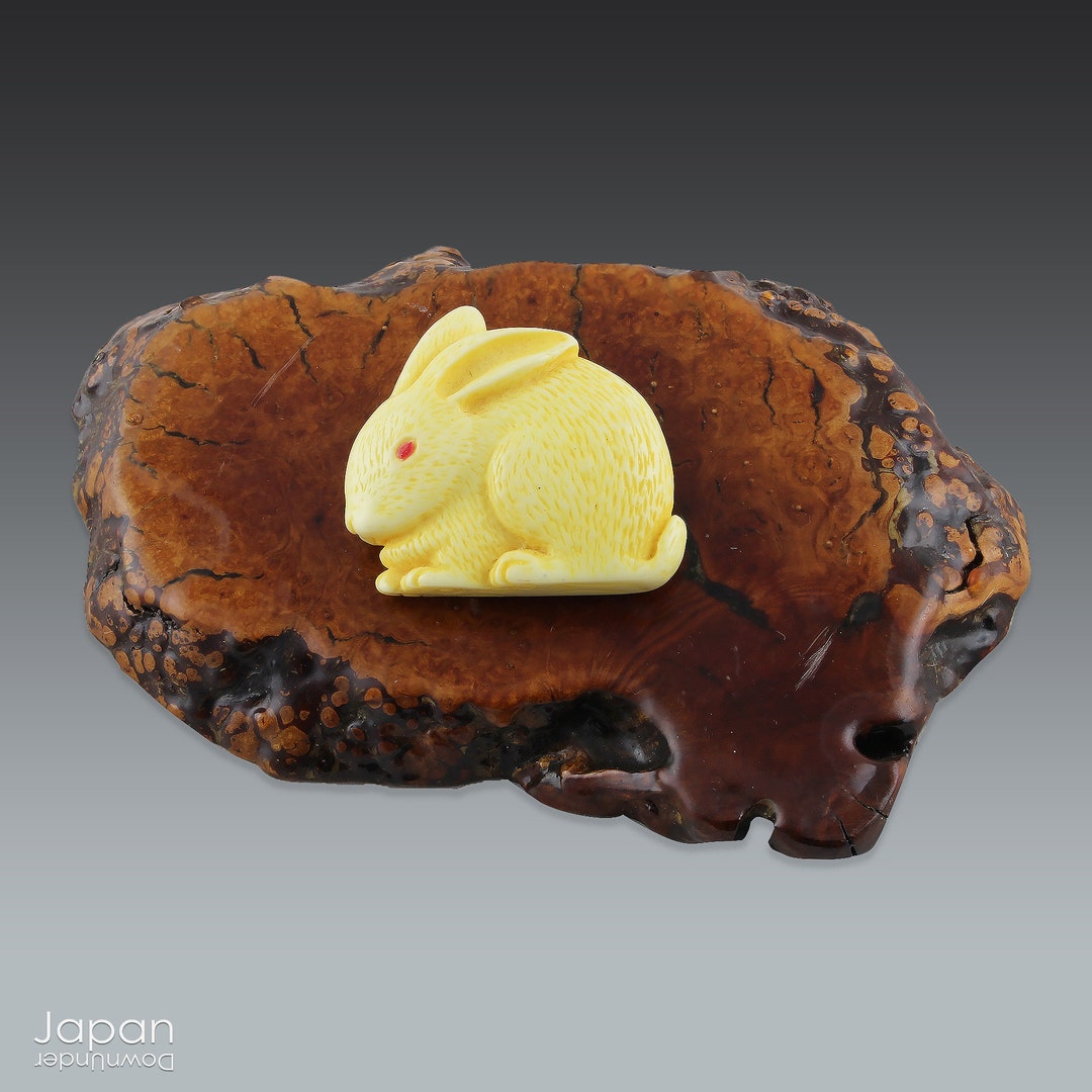 Rabbit Brooch Japanese Brooch Jacket Brooch Resin Obidome - Etsy