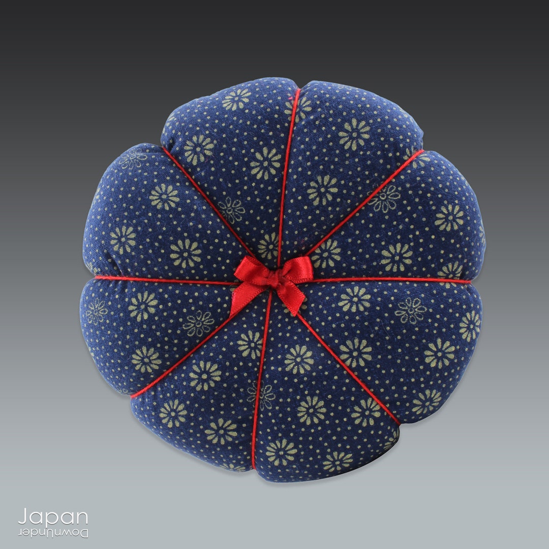 Japanese Floral Pin Cushion: Handmade Cotton Brooch Organizer - Etsy