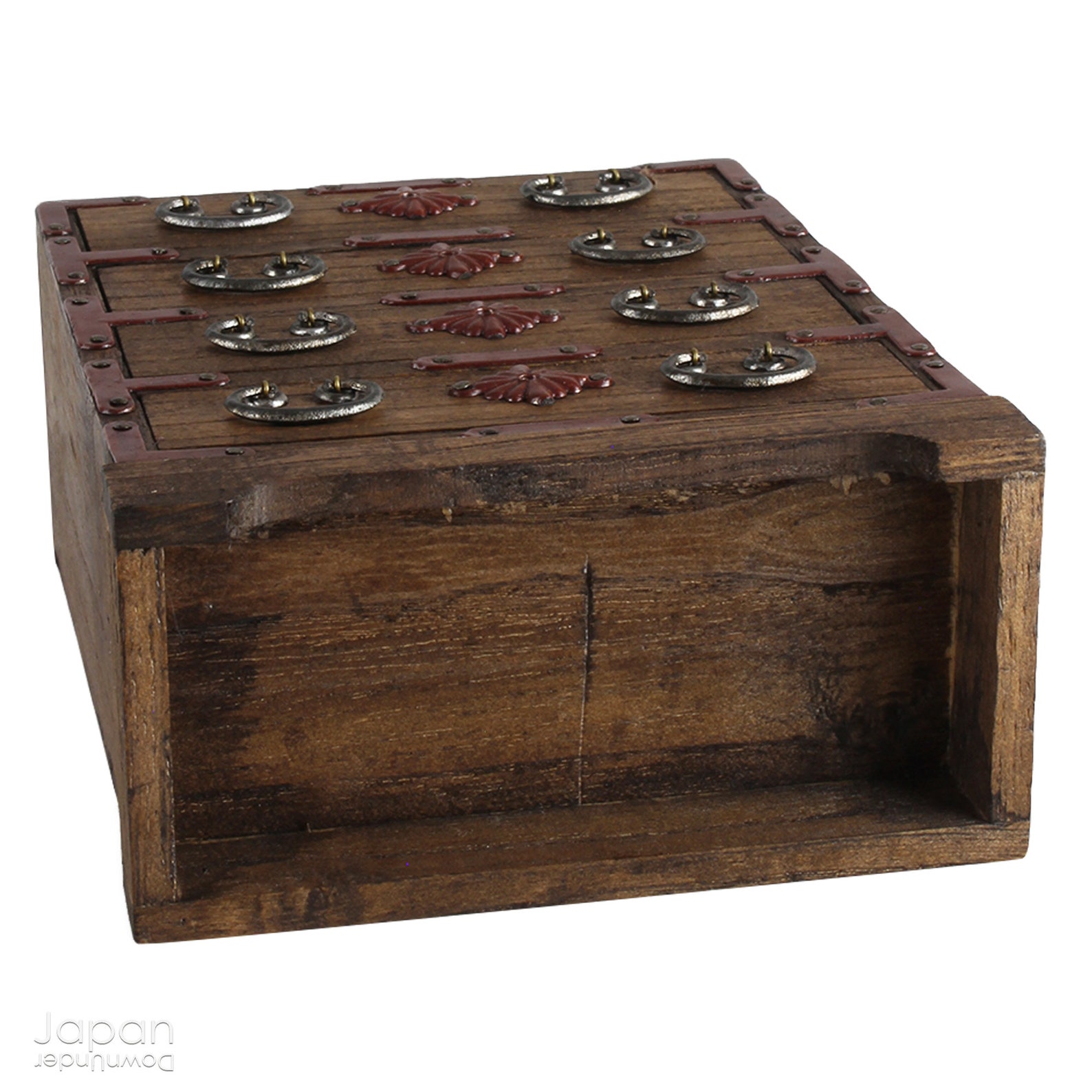 Japanese Vintage Hina Doll Wooden Clothing Chest With Maneki - Etsy