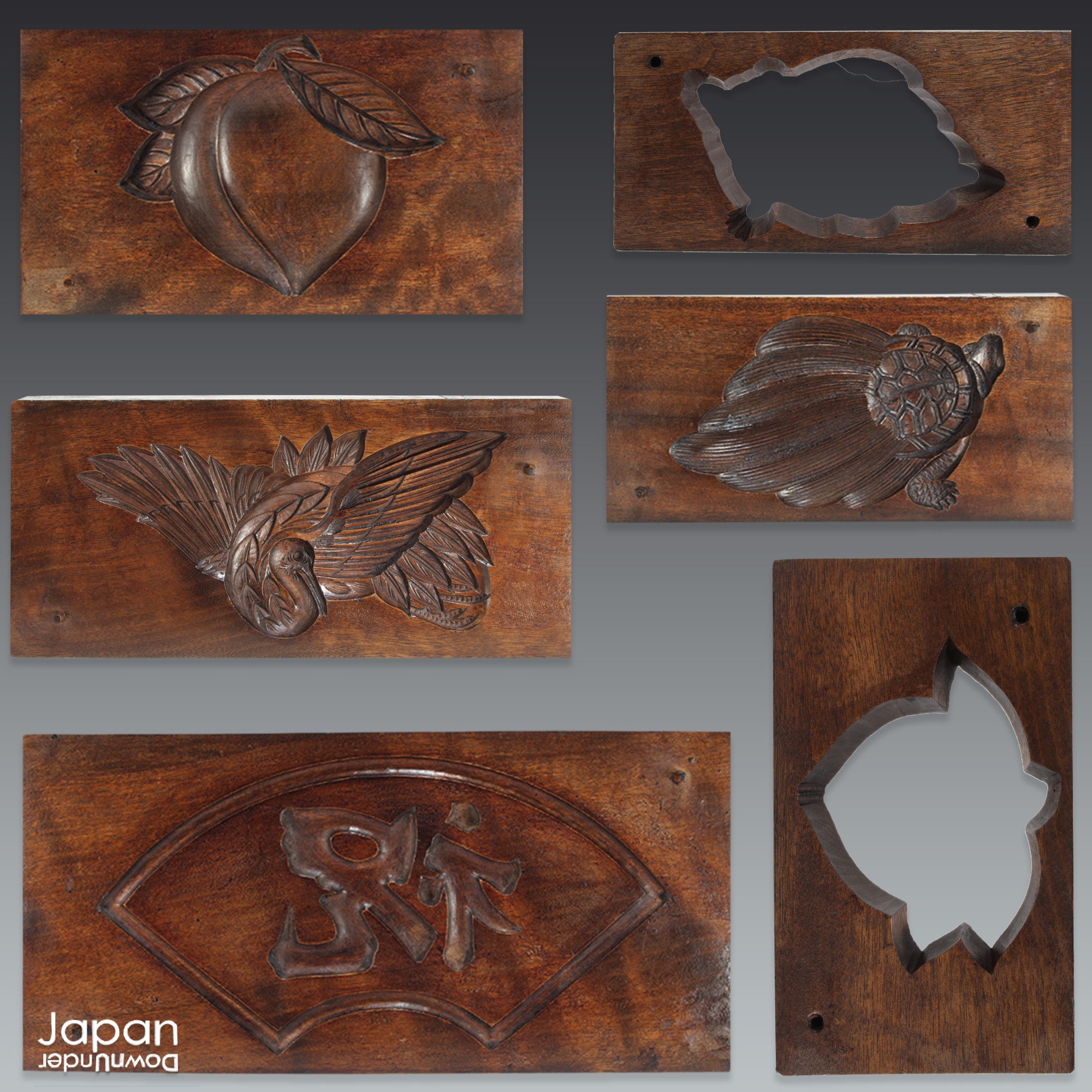 Japanese Antique Kashigata Hand Carved Crane Sweet Mold - Etsy