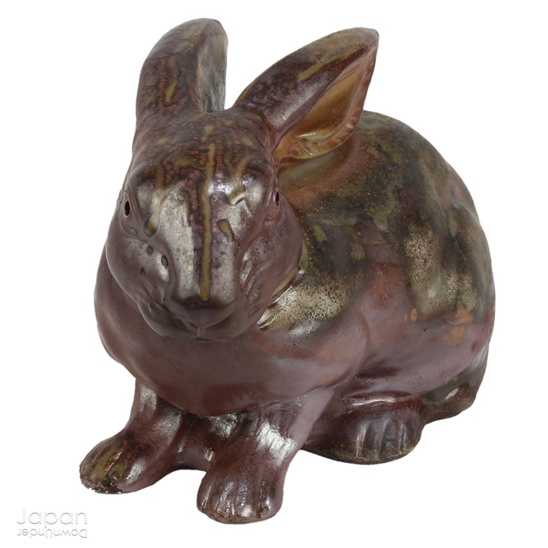 Vintage Japanese Bizen Rabbit Ornament Rabbit Okimono Year - Etsy
