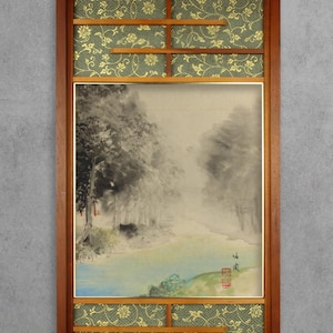 Japanese Vintage Frame for Shikishi Art - Tokonoma Inspired Wall ...