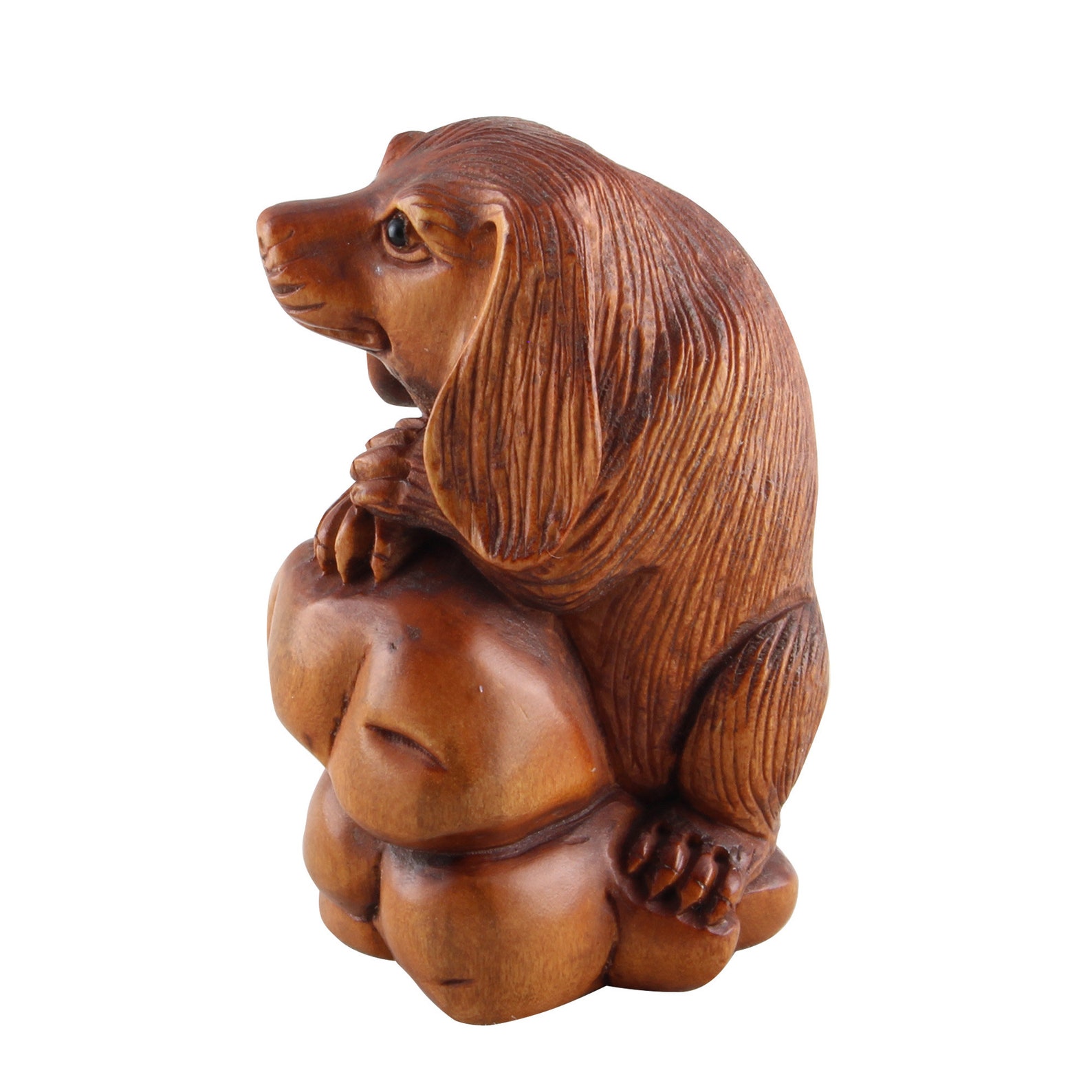 Dog Netsuke Dachshund Figure Japanese Netsuke Hand Carved | Etsy