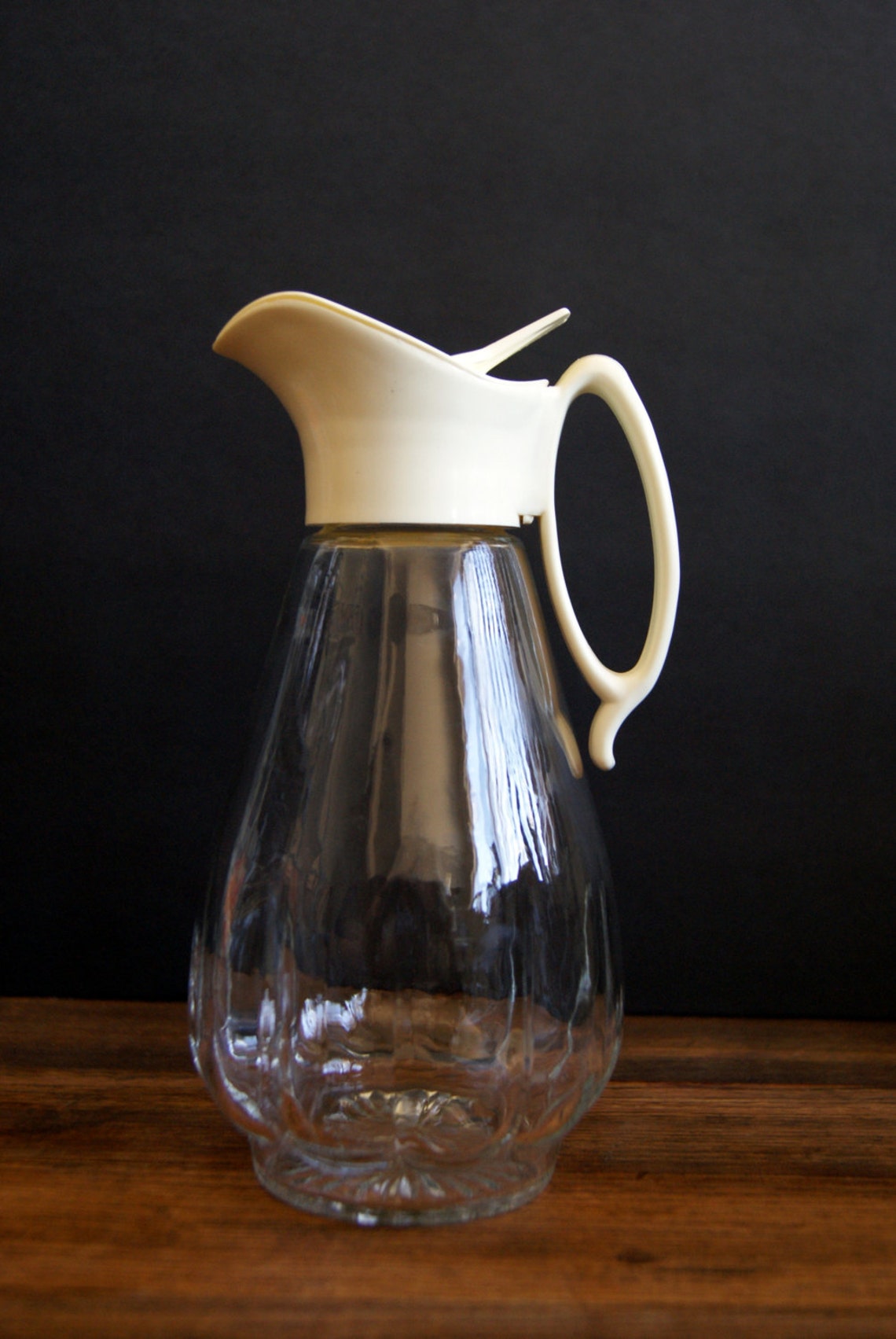 Super Cute Vintage Glass Syrup Jug - Etsy