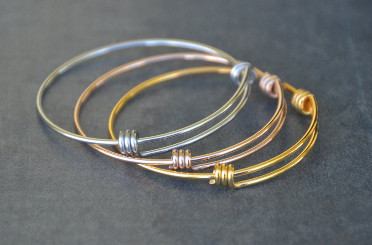 1.8mm Stainless Steel Expandable Bangle Bracelet Rose Gold - Etsy