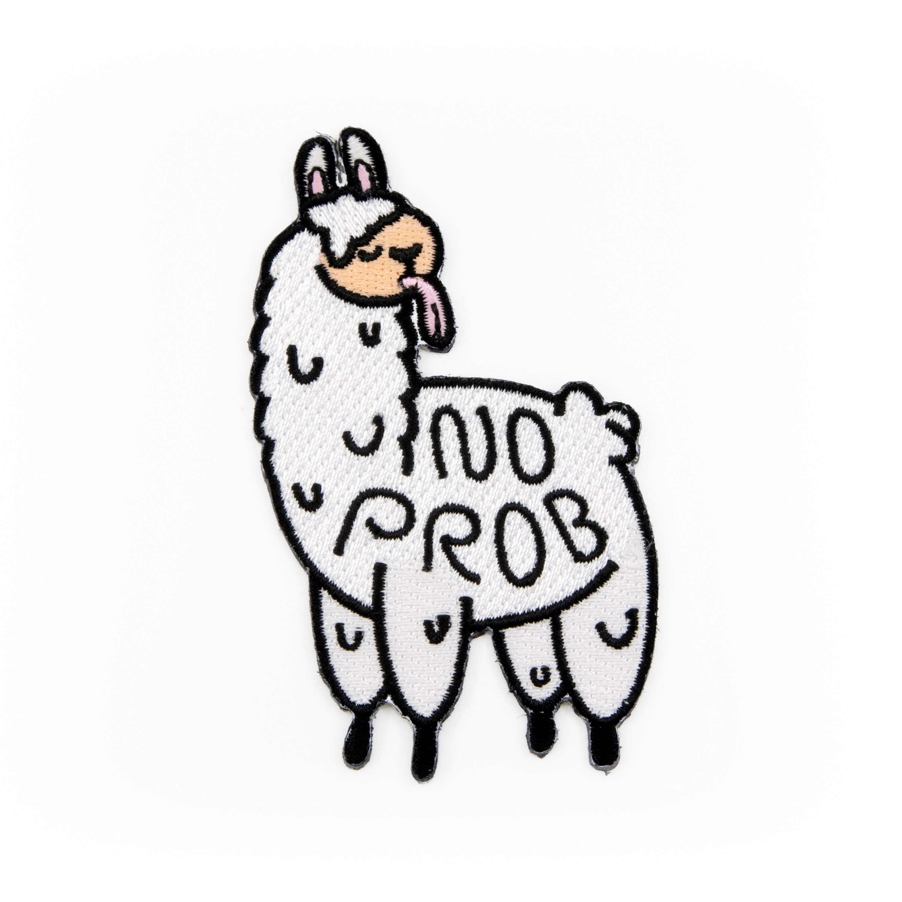 No Prob Llama Embroidered Iron-on Patch - Etsy