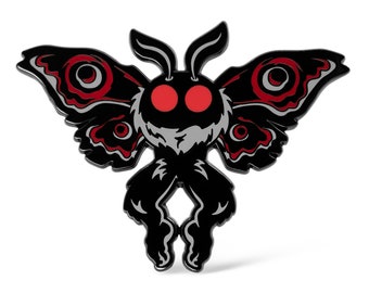 Mothman 1.5'' Gold Hard Enamel Glitter Pin - Etsy