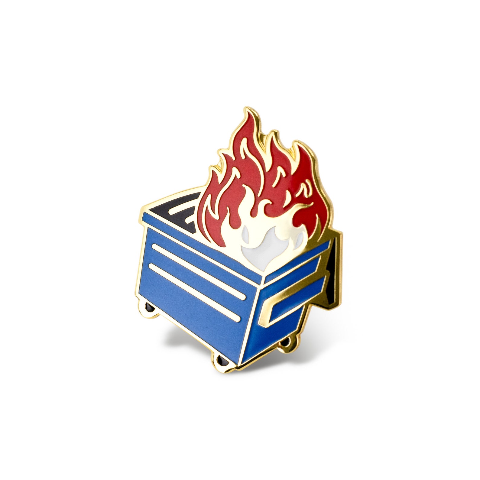Blue Dumpster Fire Hard Enamel Lapel Pin - Etsy