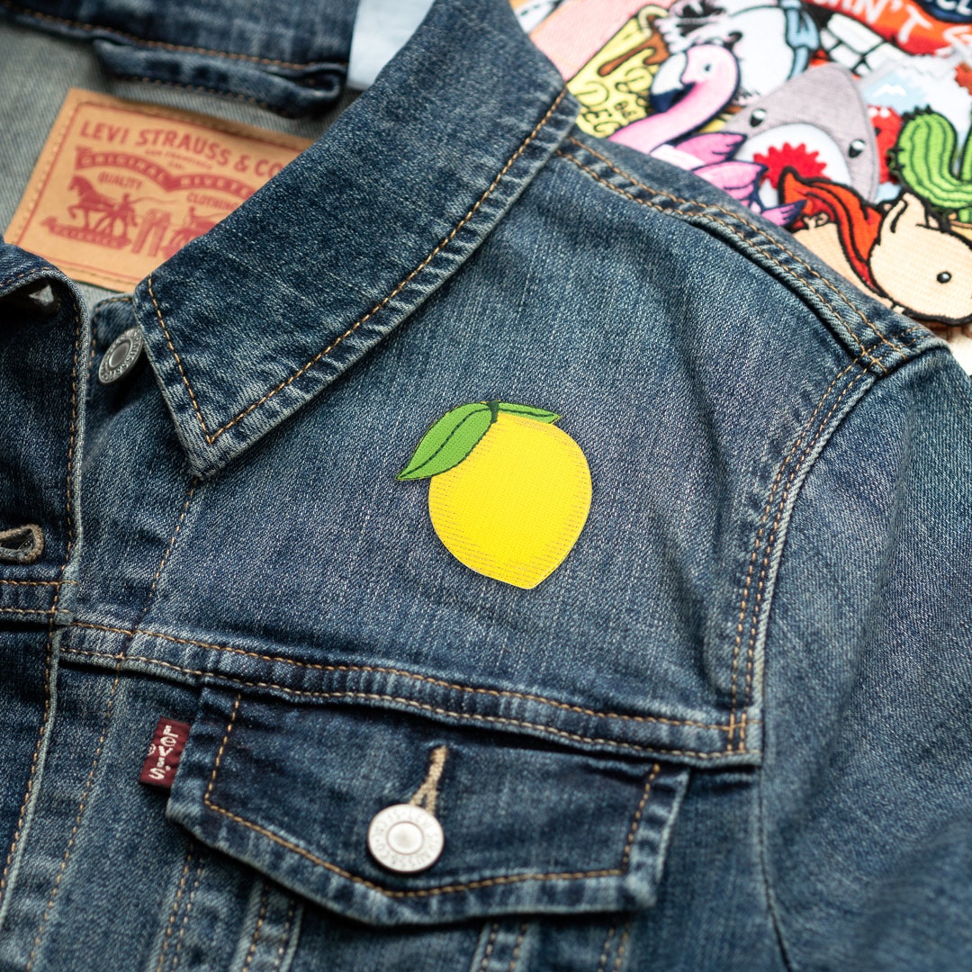 Lemon Emoji Embroidered Iron on Patch - Etsy