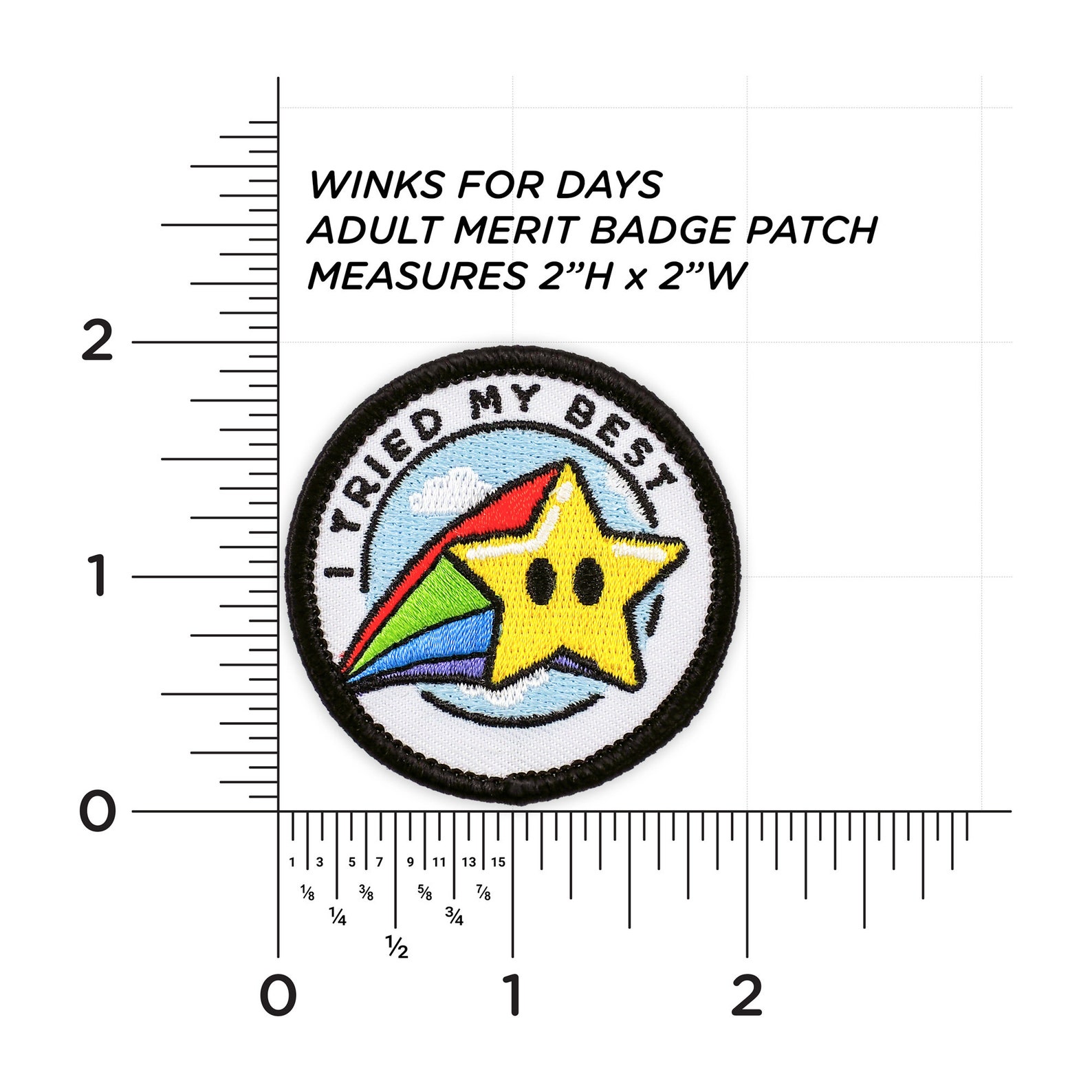 Adulting Merit Badge Embroidered Iron-on Patch (I Tried My Best ...