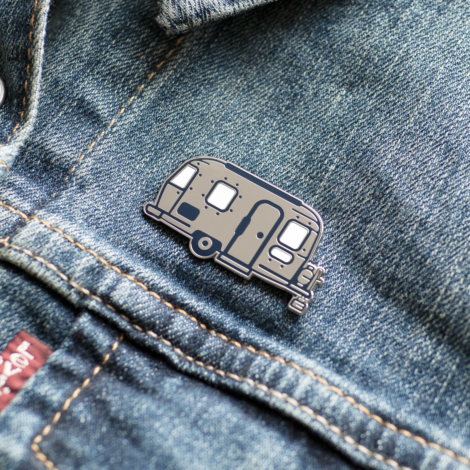 Happy Camper Travel Trailer Hard Enamel Lapel Pin | Etsy