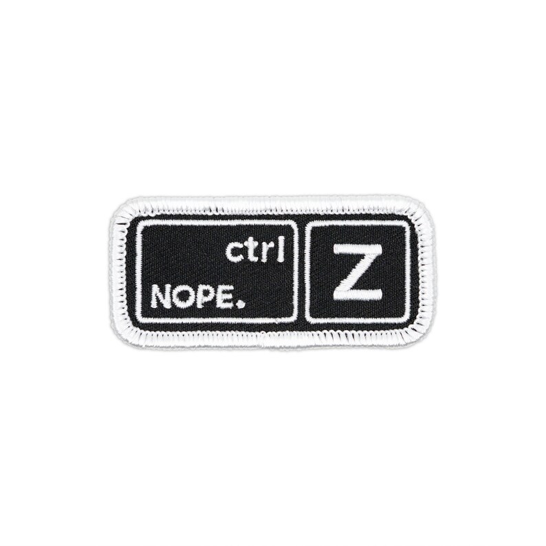 Keyboard Key Nope Undo Embroidered Iron-on Patch ctrlz - Etsy