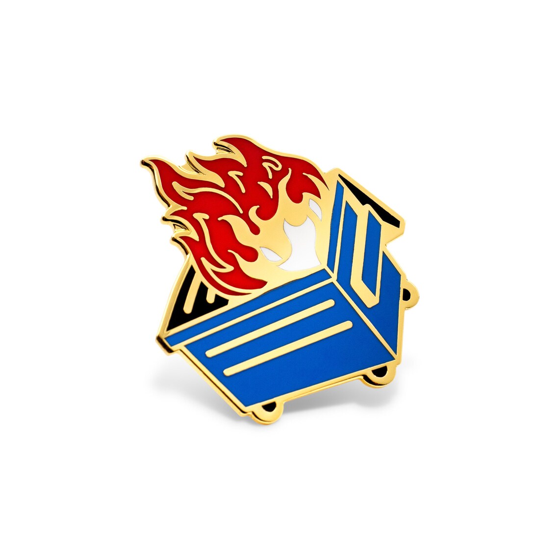 Blue Dumpster Fire Hard Enamel Lapel Pin - Etsy