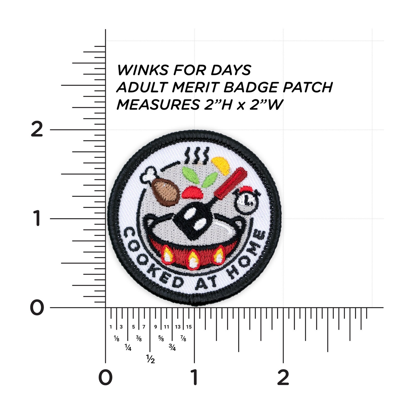 Adulting Merit Badge Embroidered Iron-on Patch (cooked at Home ...