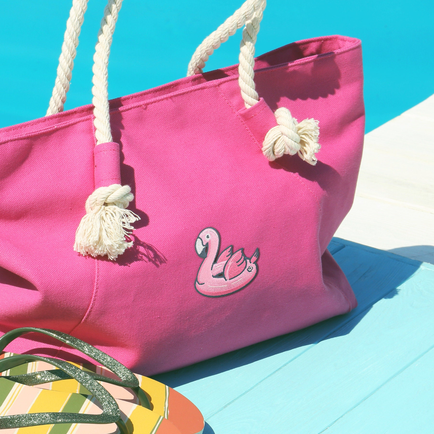 Pink Flamingo Floatie Embroidered Iron-on Patch - Etsy